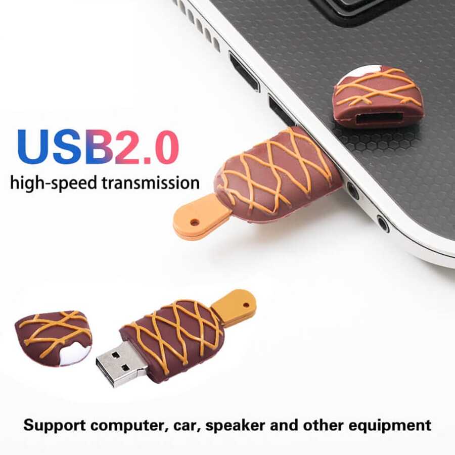 Memory-Stick Pendrive128gb Ice Cream Usb Flash Drive 64gb 32gb Cute ...