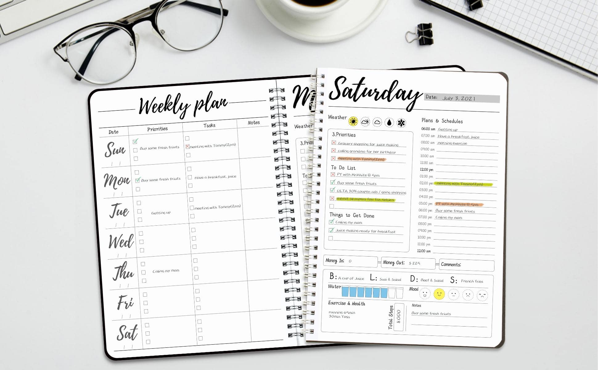 1pc Teacher Planner Notebook Spiral Academic Lesson Plan And Record ...