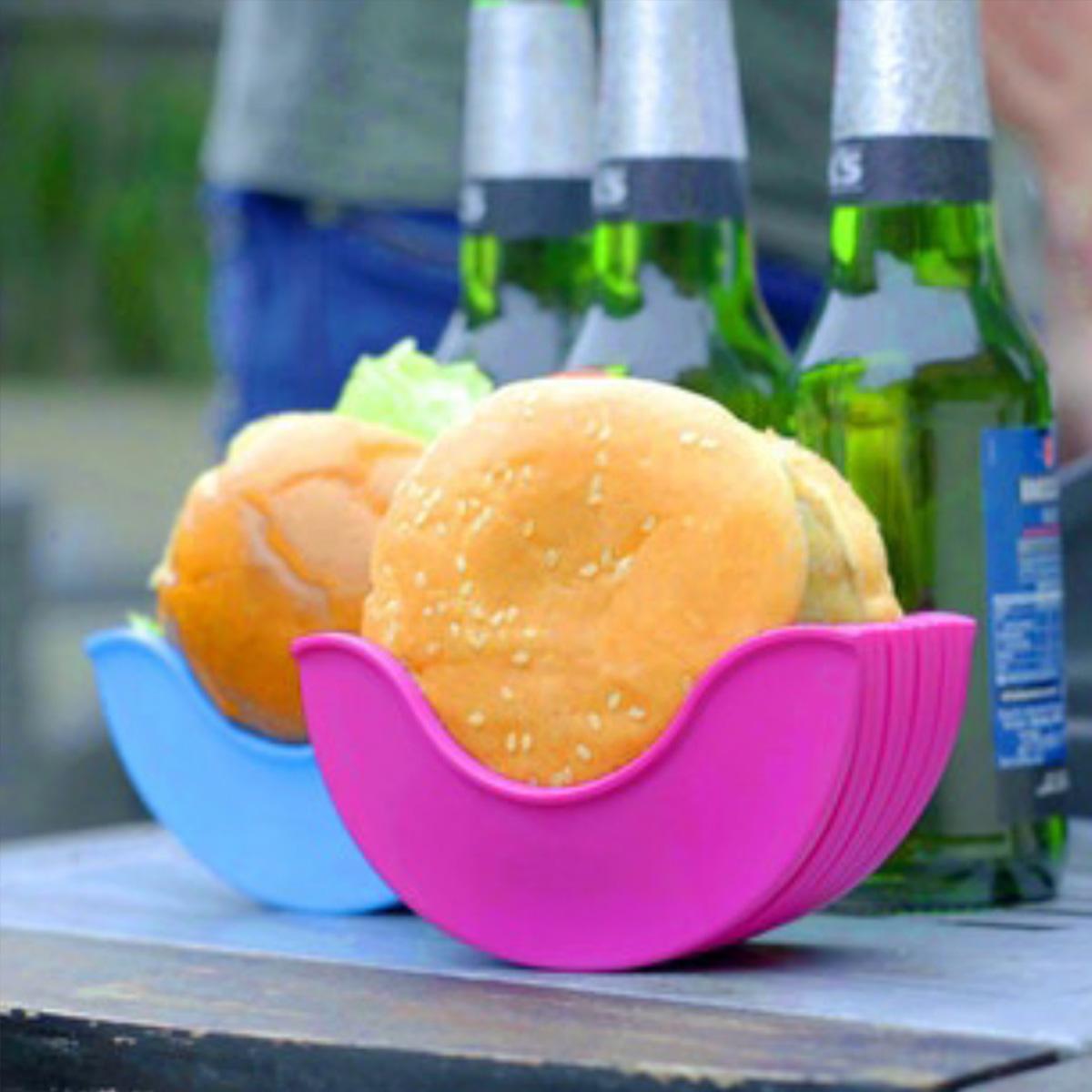1PC Silicone Burger Rack Retractable Food Rack Anti-drop Burger Burger ...
