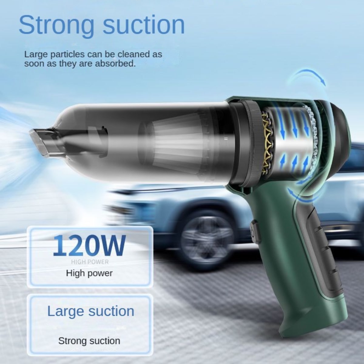 1pc 3-in-1 Green Vacuum Cleaner With Suction, Blowing And Extraction ...