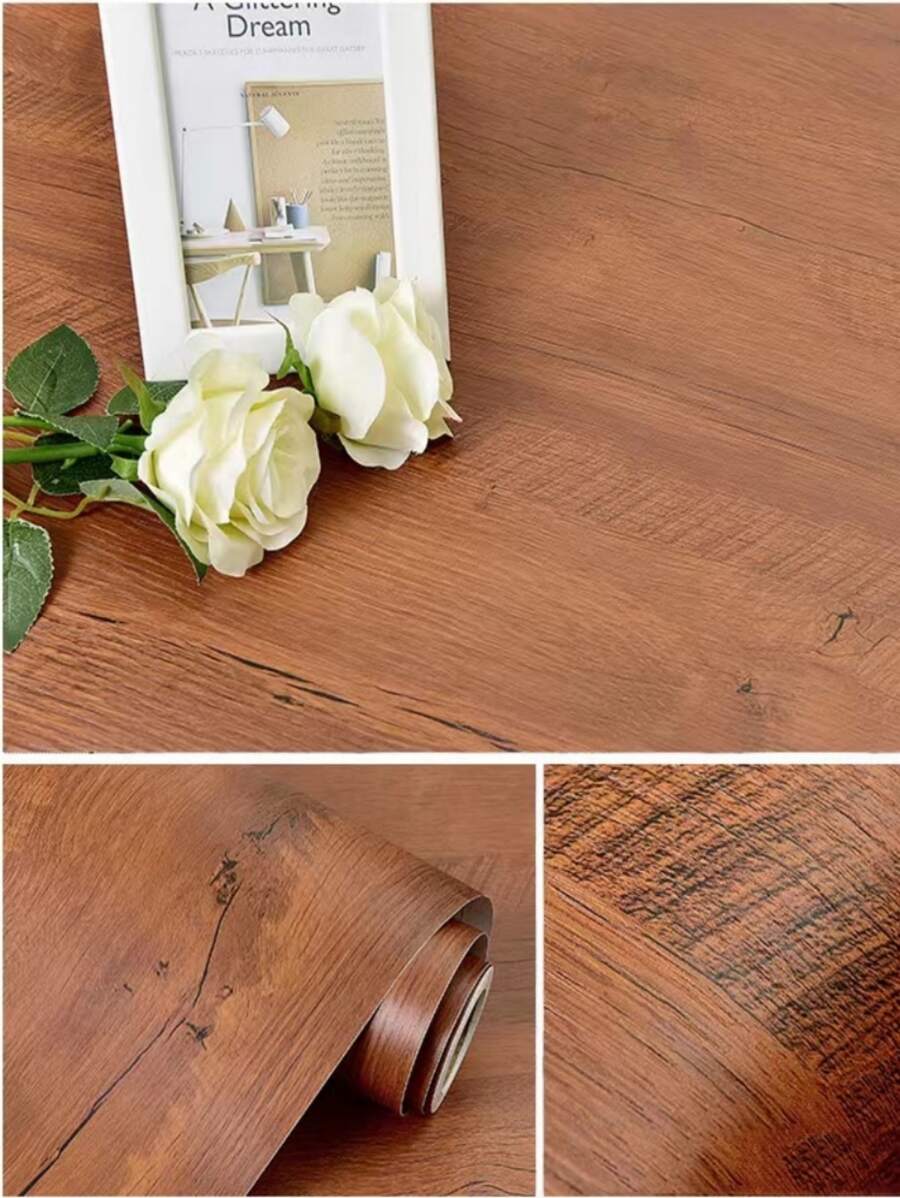 1 Roll Wood Grain Peel And Stick Wallpaper Self-adhesive Removable ...