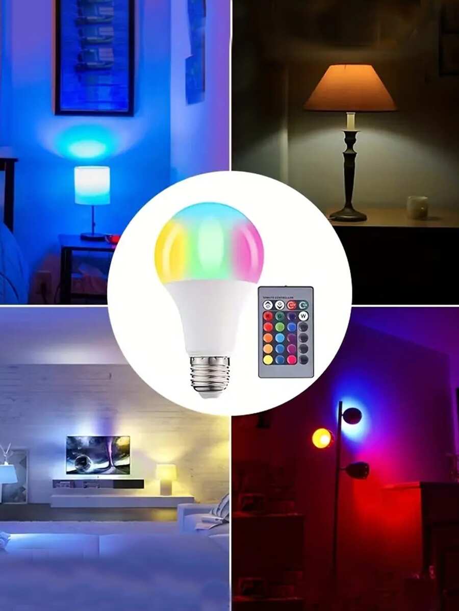 RGB LED Color Changing Globe Bulb With Remote Control, Dimmable ...