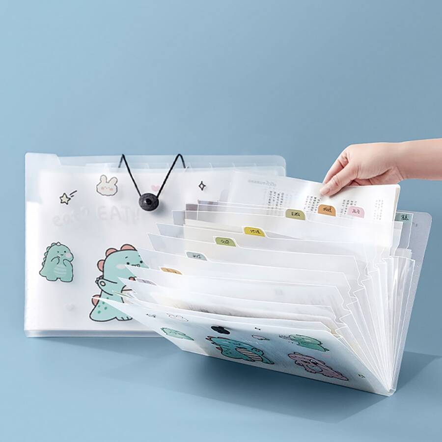 1pc - Back To School Accordion File Folder With 12 Compartments And ...