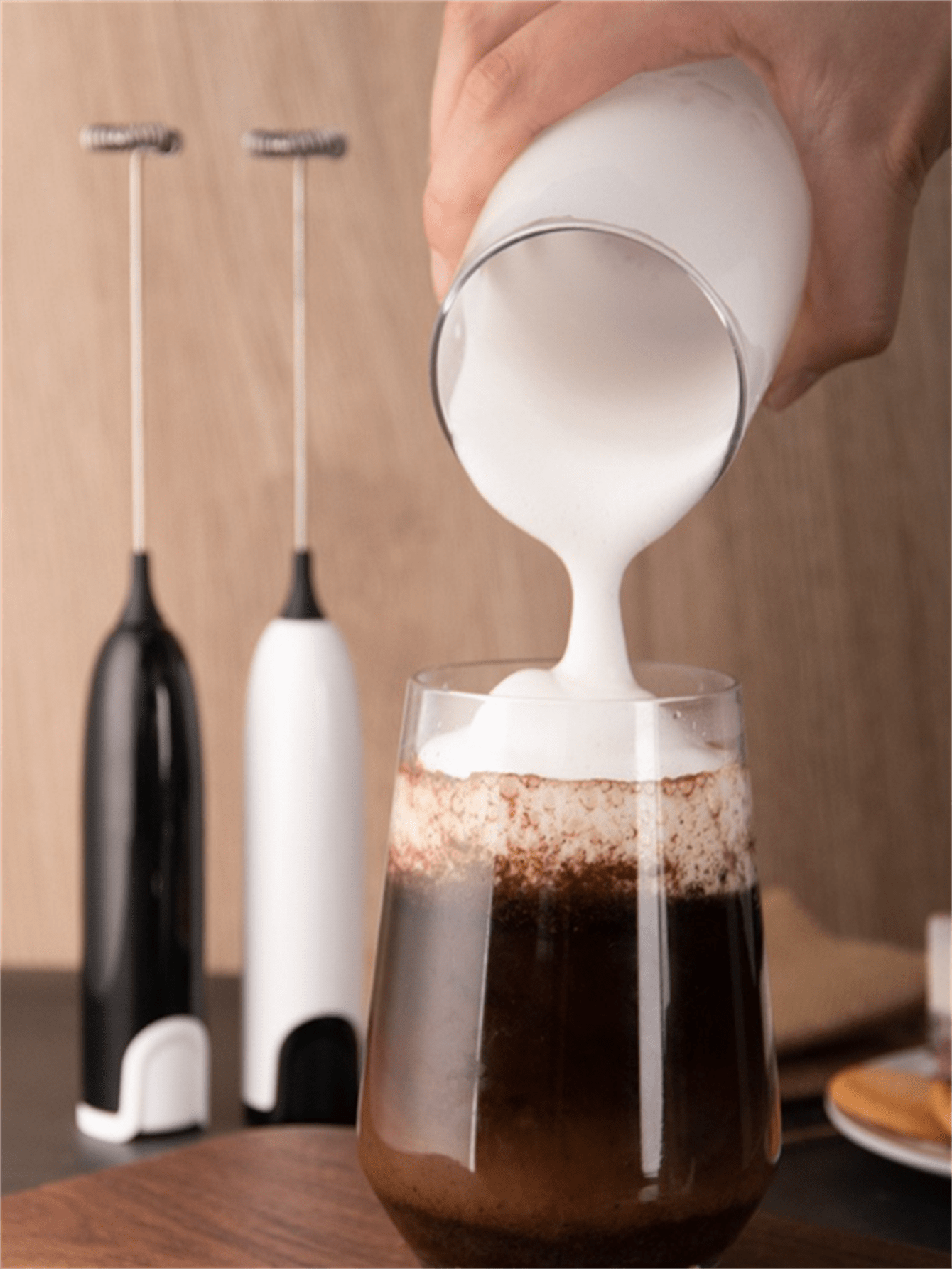 Milchschäumer , elektrisch Handheld Schaum , Milchschäumer Zauberstab ...