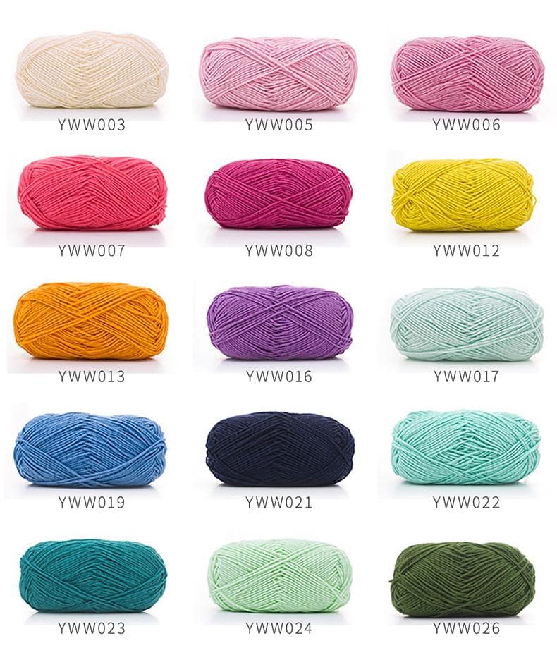 1 Ball 40g/ball Deep Red Snow Ball 4 Strands Milk Wool Yarn (60% + 40% ...