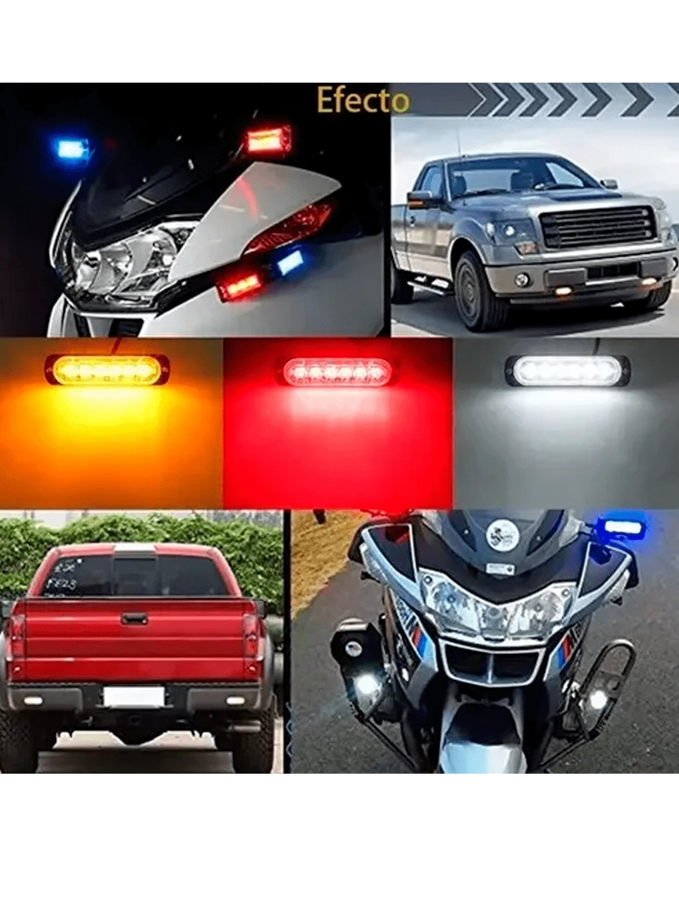 Led Headlight Patrol Escort Side Bar Motorcycle Auto Strobe. Vmingo ...