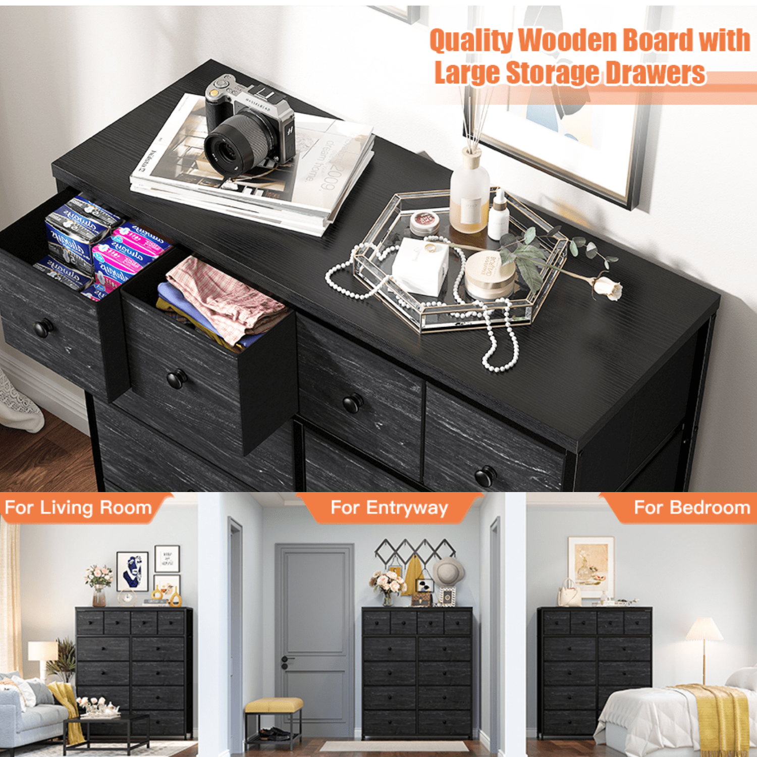 Dresser for Girls Bedroom with 12 Drawers Girls Dressers for Bedroom ...