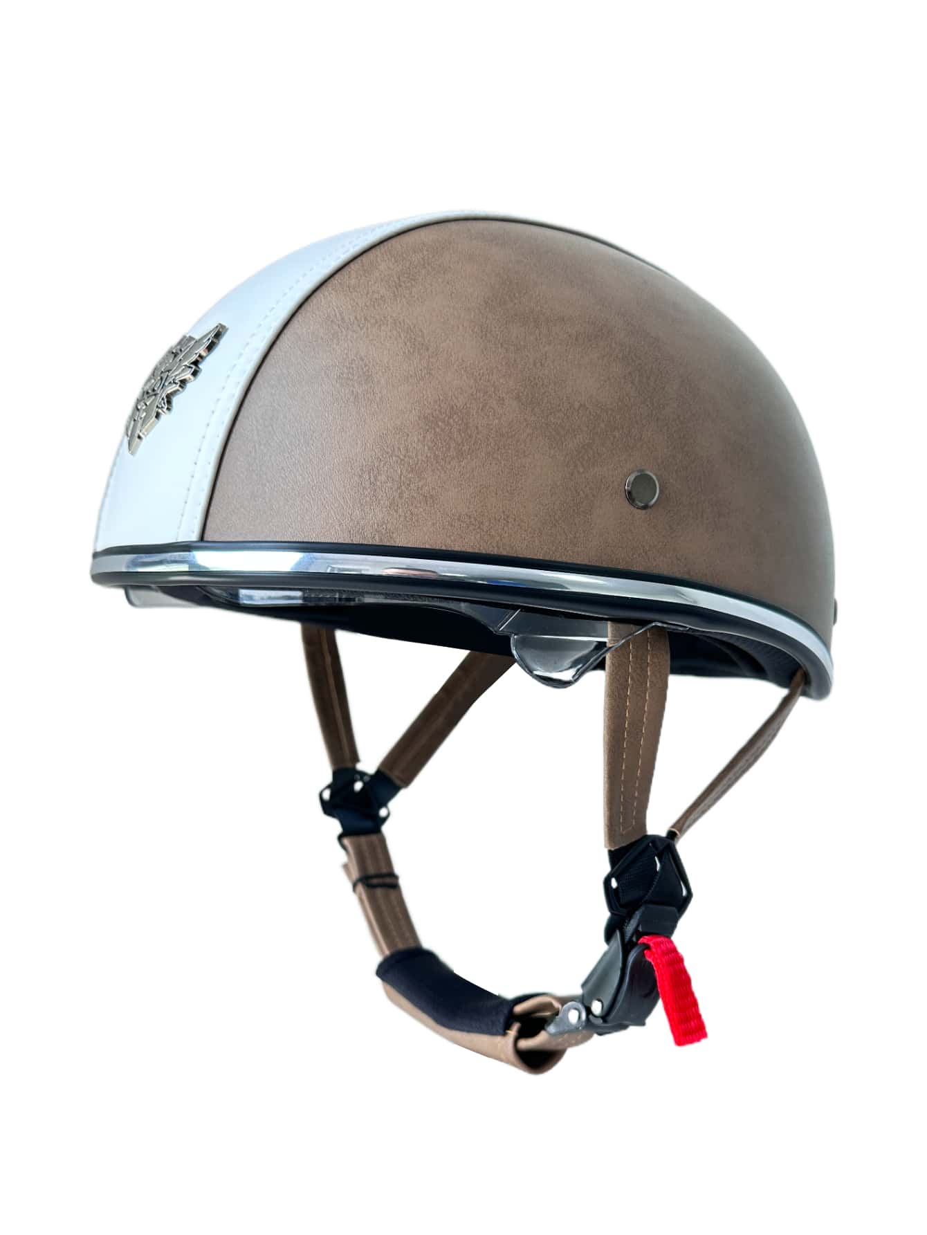 1 Piece Half-Face Motorcycle Helmet With Abs Material, High Density Eps ...