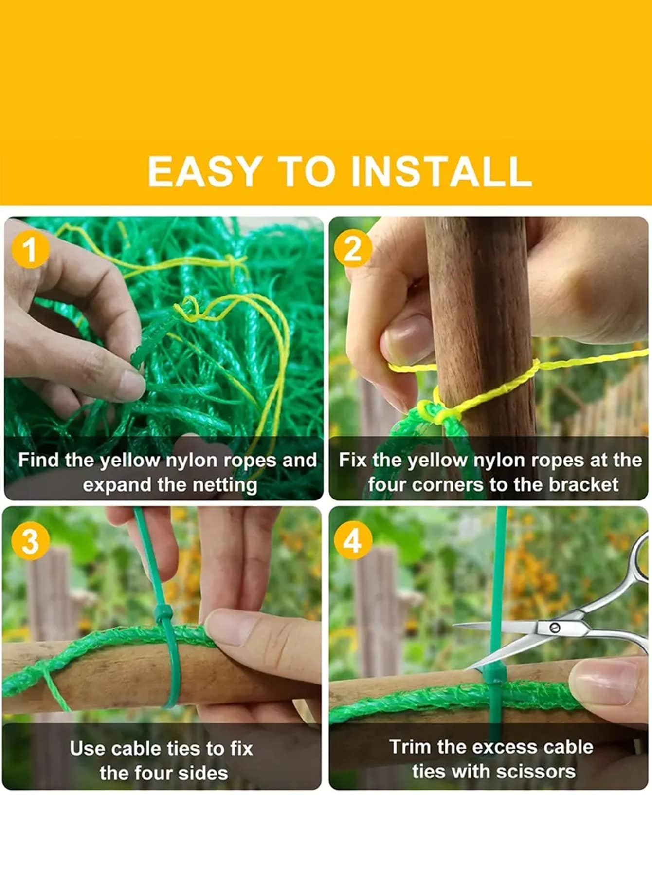 1pc Garden Trellis For Climbing Plants Outdoor, Trellis Netting For ...