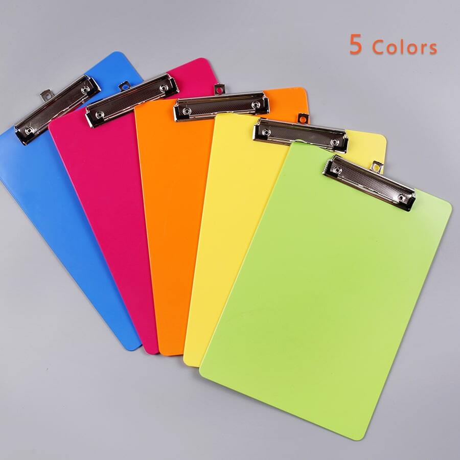 FUQIANG 1pc A4 Thickened File Folder Board With Metal Clip ...