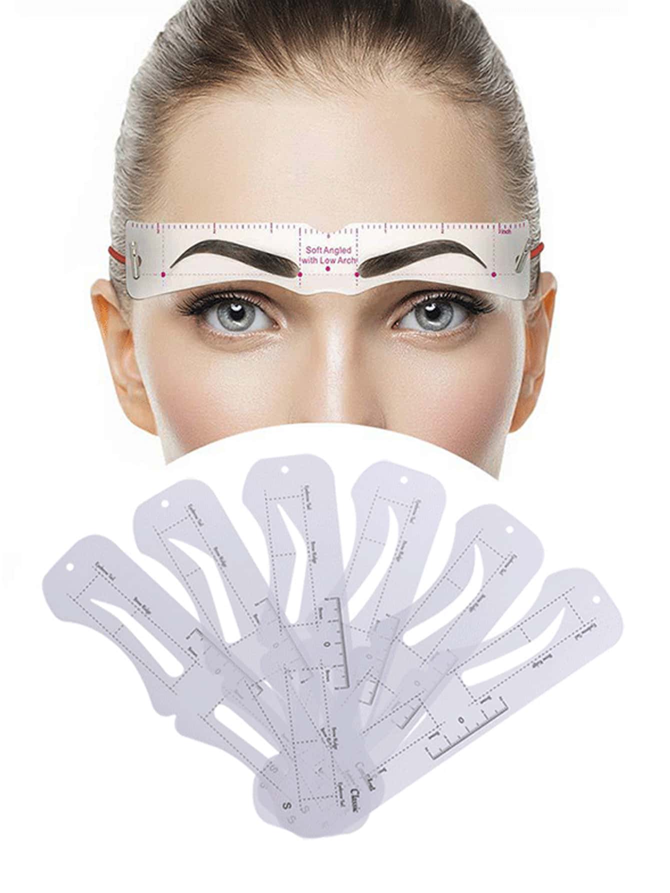 1 Set Reusable Eyebrow Stencil With Elastic Band, For Creating Perfect ...