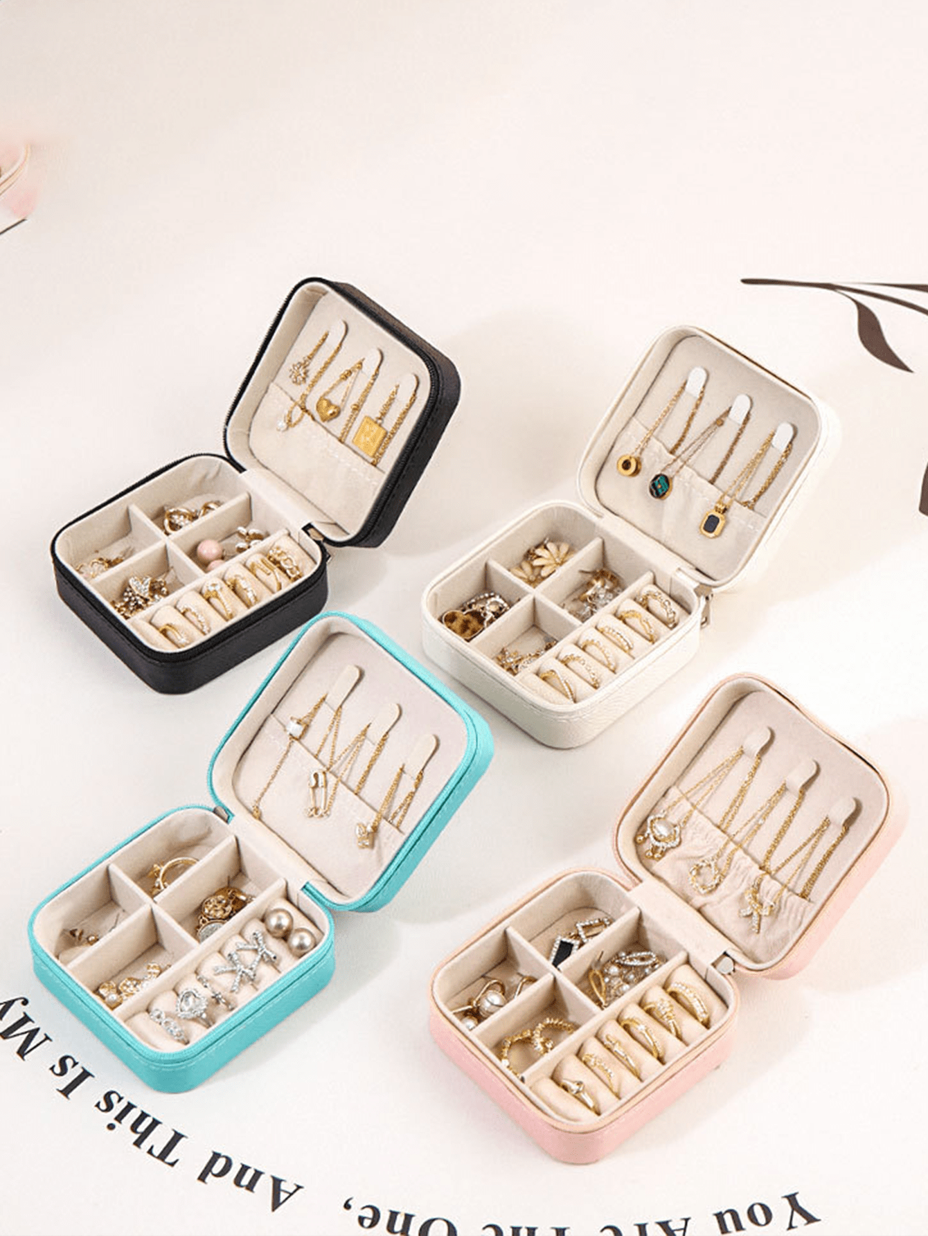 1pc Portable Jewelry Box, Minimalist Multi-grid Jewelry Storage Box For ...