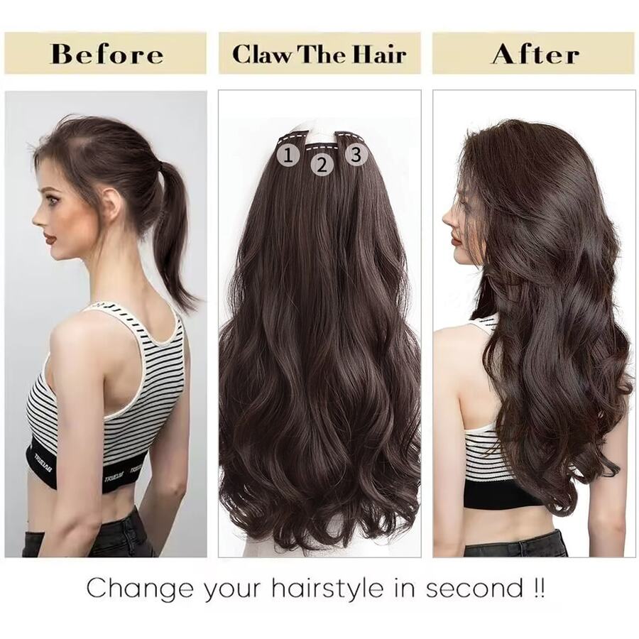 1pc Curly Hair Wiglet For Adding Volume & Fluffiness With 3 Pieces ...