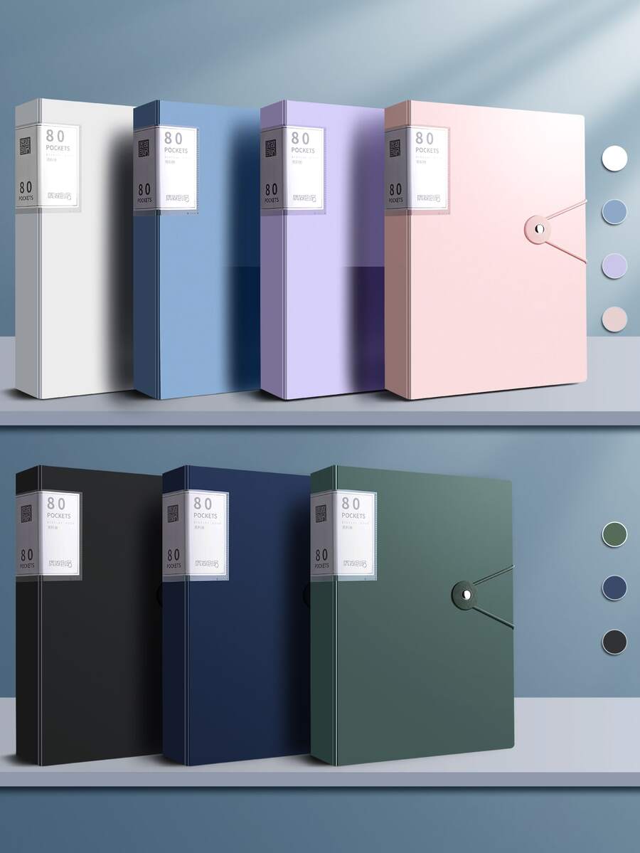 1pc A4 Size Document Organizer Black Folder | SHEIN USA