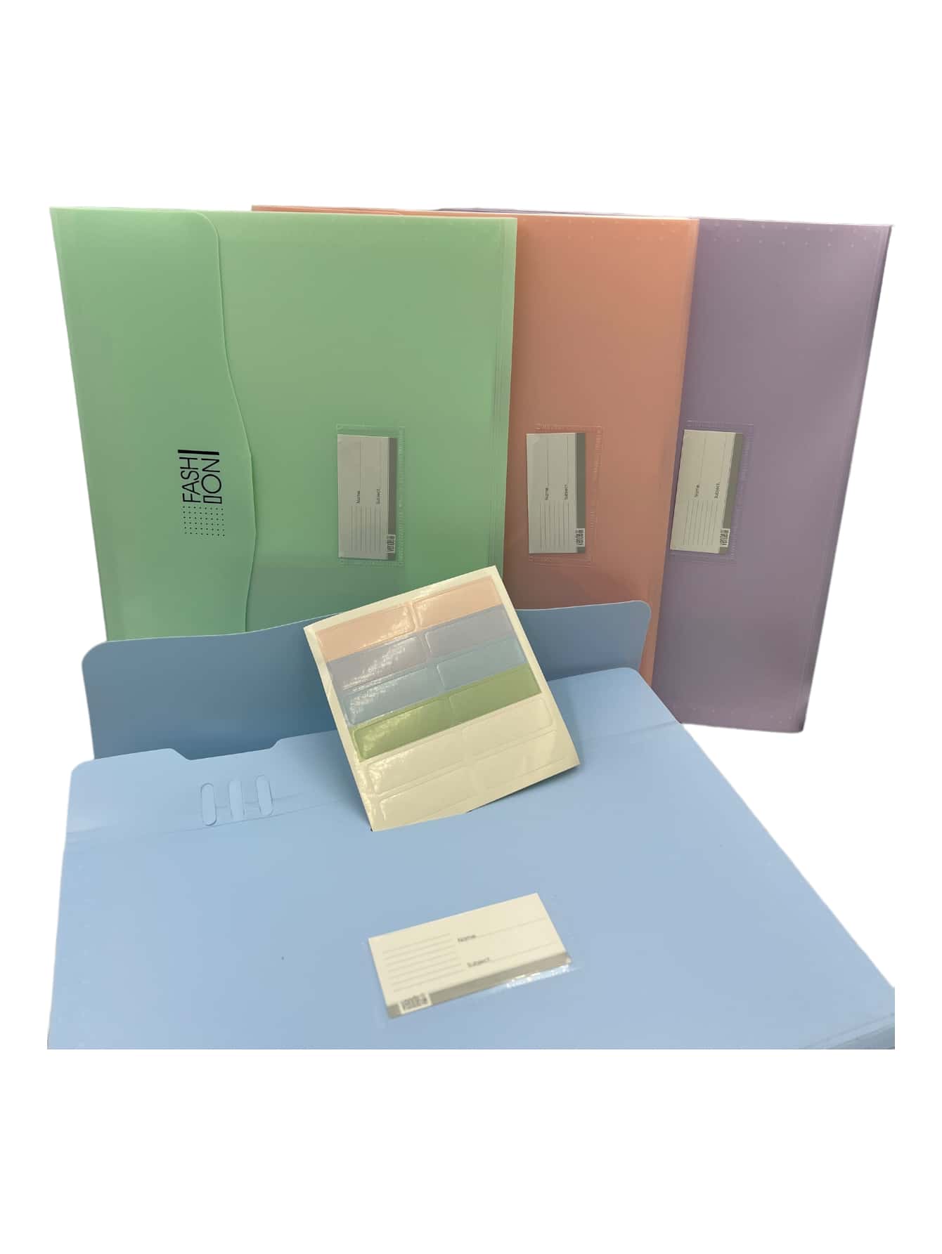 Folder con separadores fashion colores pastel de plástico colores al ...