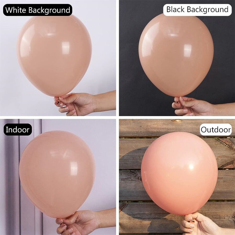 Peach Balloons, 50 pcs 12/10/5 Inch Pinkish Tan Balloons, Peachy Pink ...