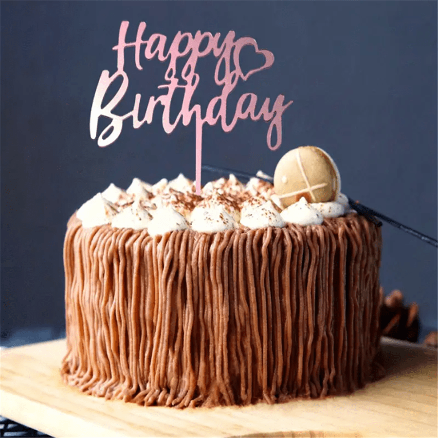 1pc Happy Birthday Cake Toppers - Acrylic Cake Inserts for Birthday ...