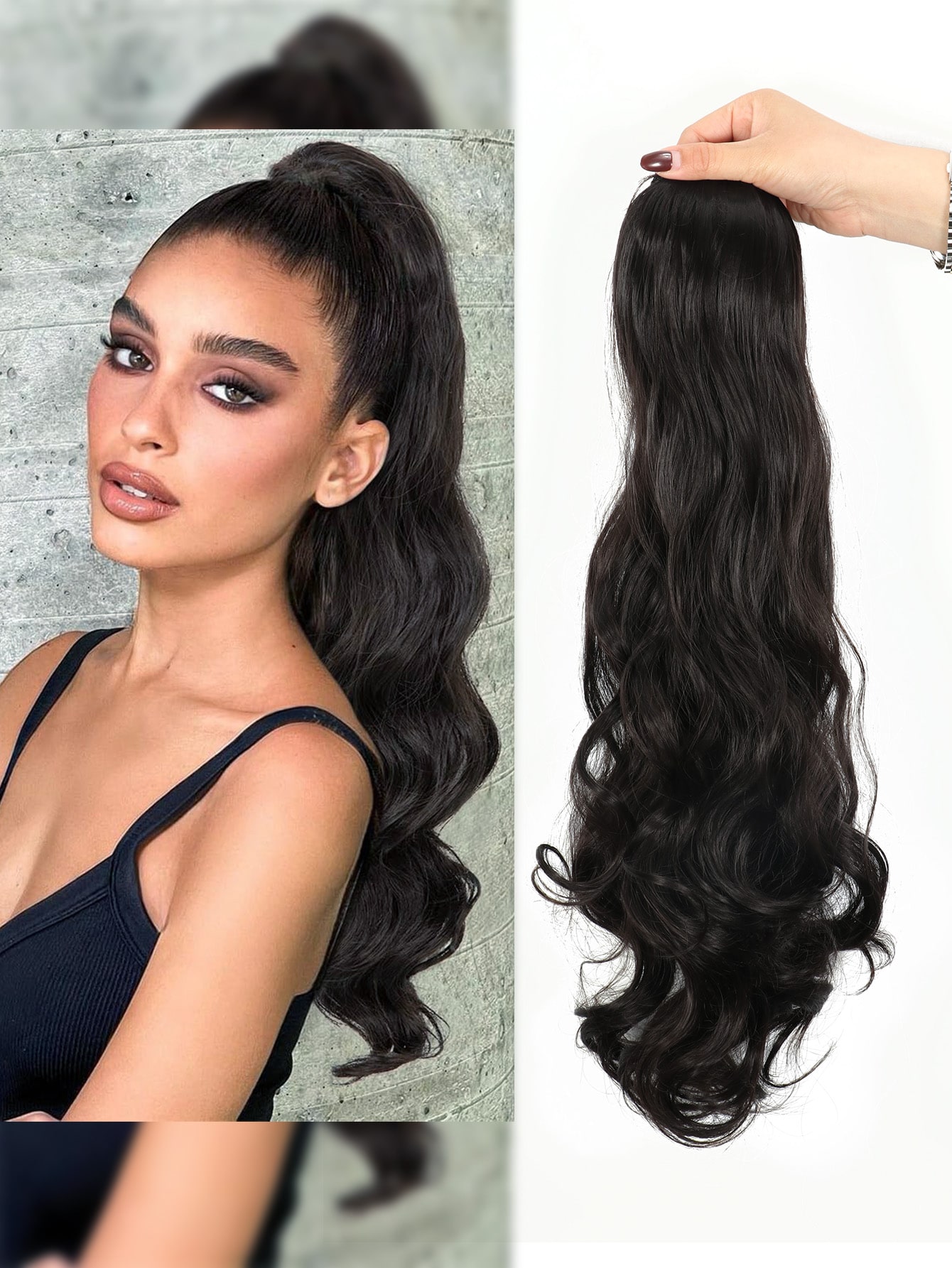 Cola De Caballo Con Cordón De 24 Pulgadas De Largo, Extensiones De ...