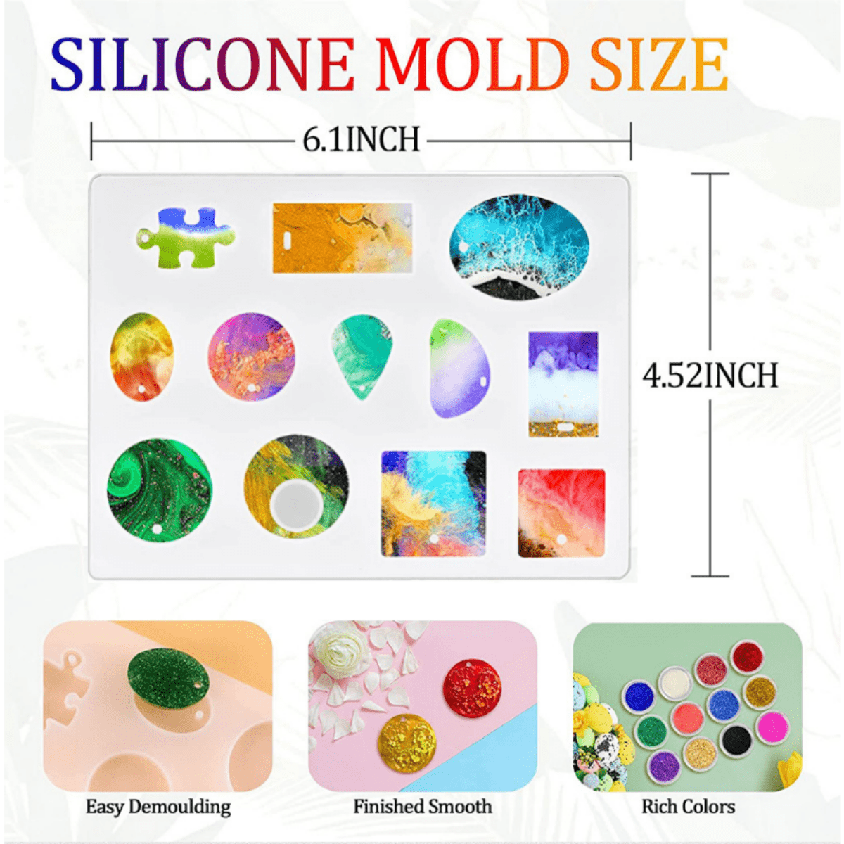Resin Silicone Mold Crafting Set With 1-82 Pieces, Including Silicone ...