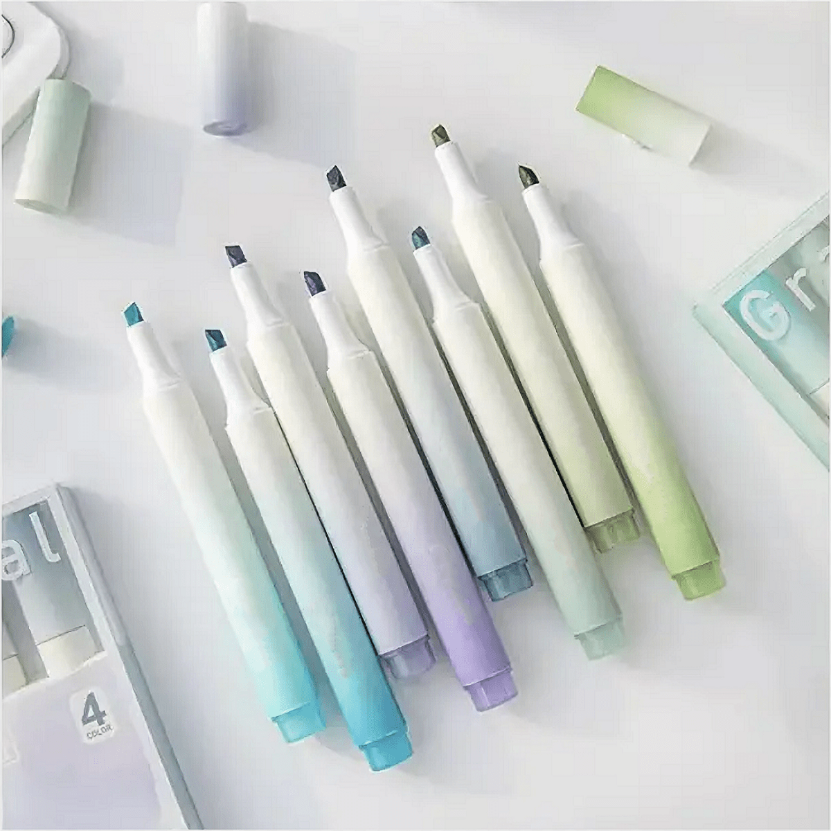 12pcs Morandi Color Highlighter marker Pen, For Note-taking/Drawing ...