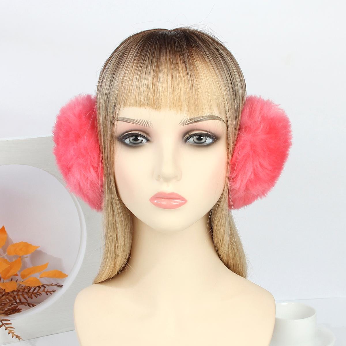 1pc Girls' Cute Fluffy Back Worn Ear Muffs For Outdoor Ear Protection ...