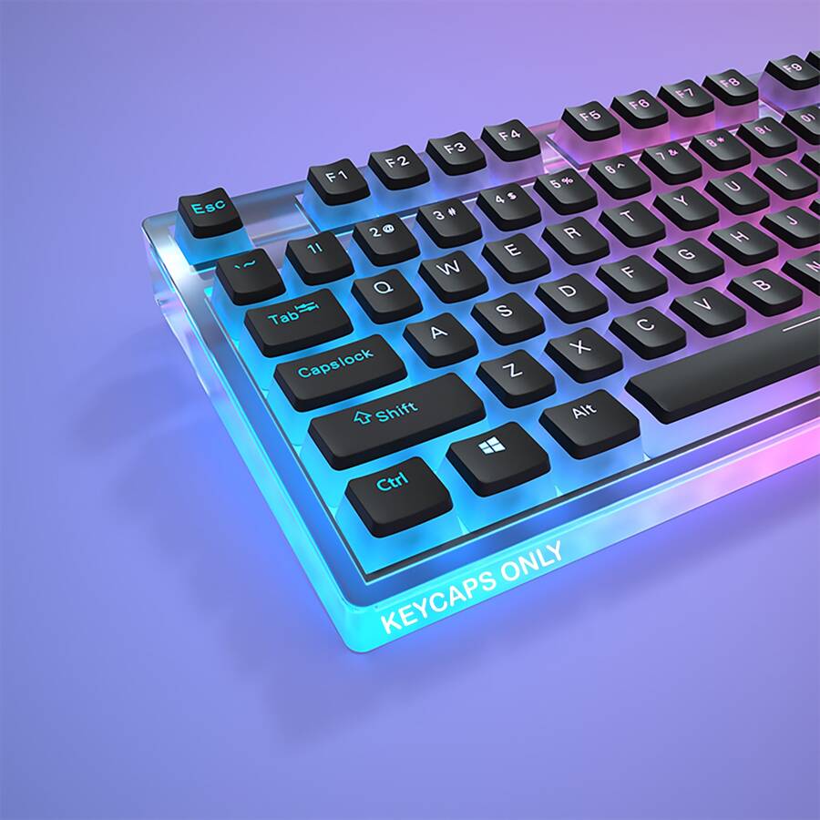 129 Keys Black Translucent Pudding Keycaps PBT Material OEM Profile ...