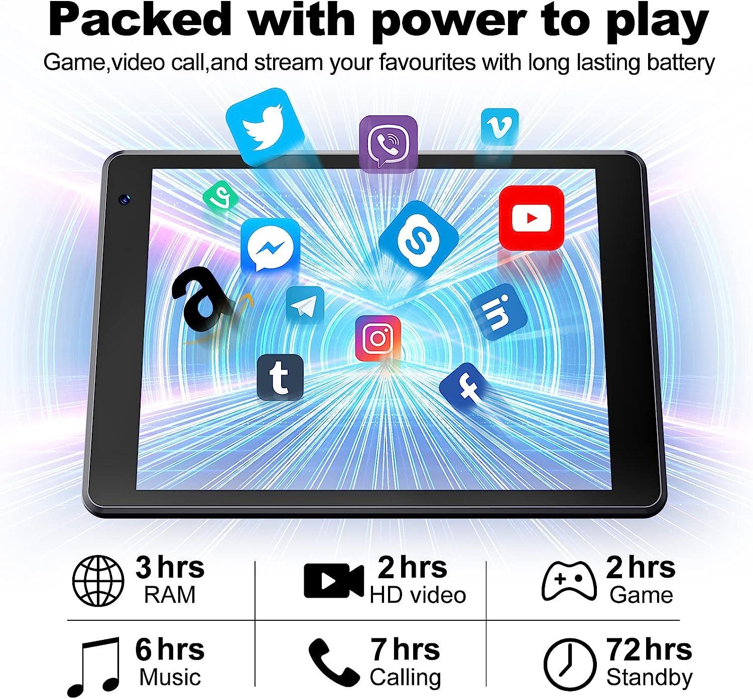 TJD Tablet 7.5 Inch, Android 12.0 Smart Tablets 64GB Storage 512GB ...