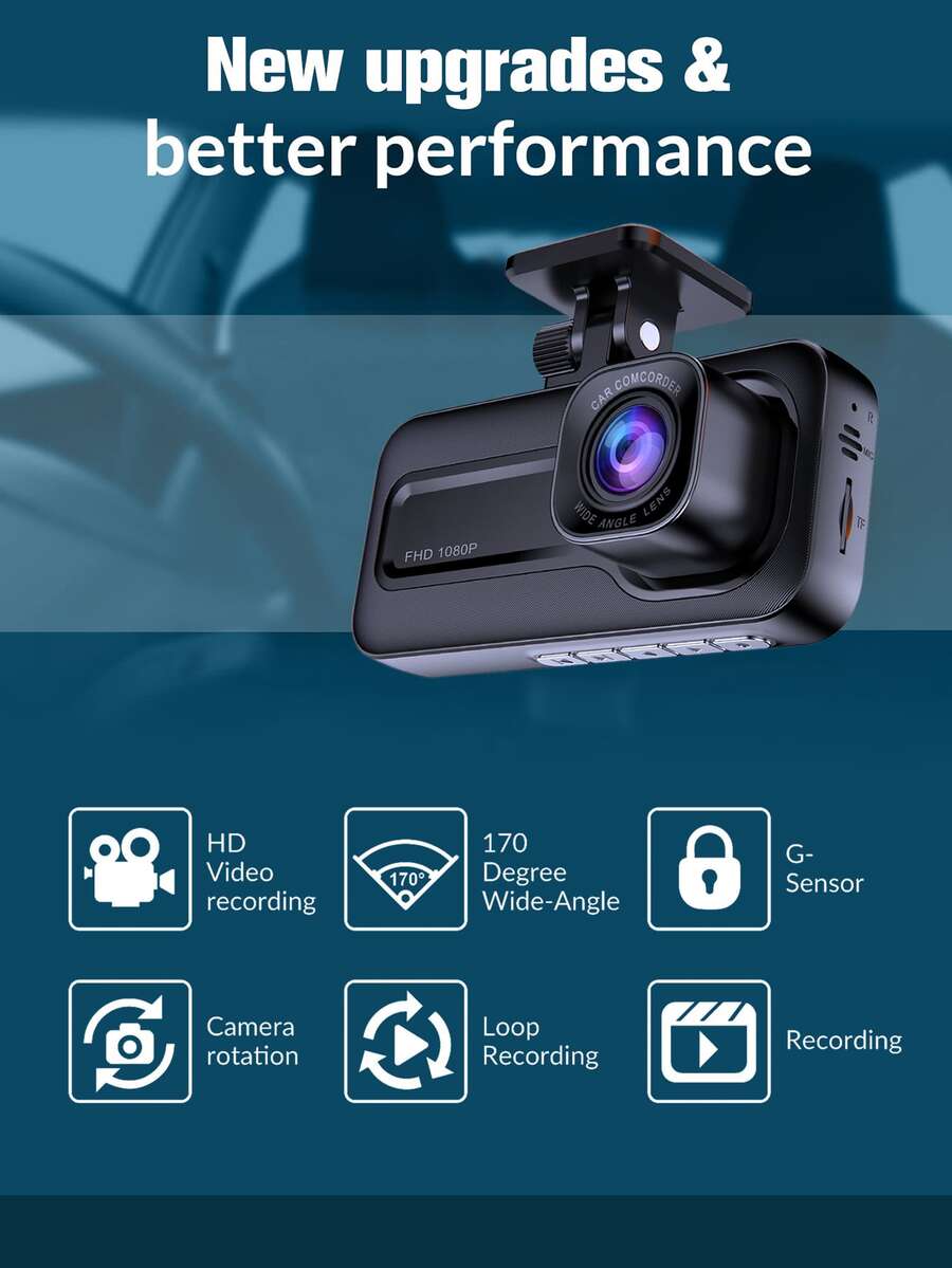 3-Channel Dash Cam FHD 1080P 3-Camera Lens 3 Way Dash Cam Car DVR 3 ...