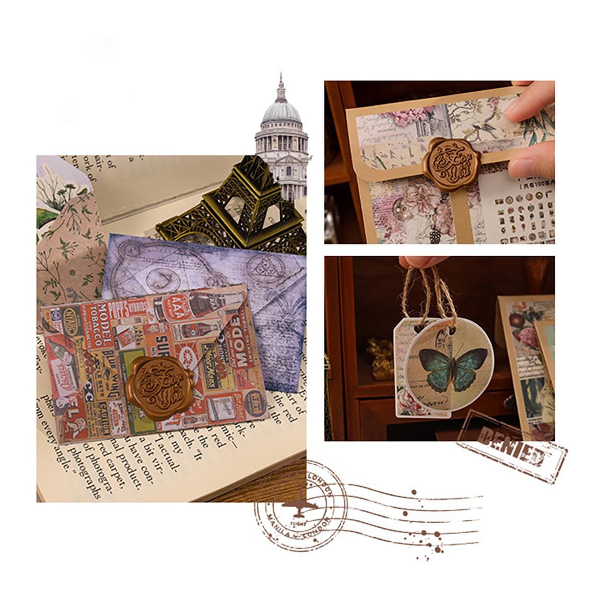 Anben Galerie D'art Artisanal Stickers Originaux Rétro Pour Journal ...