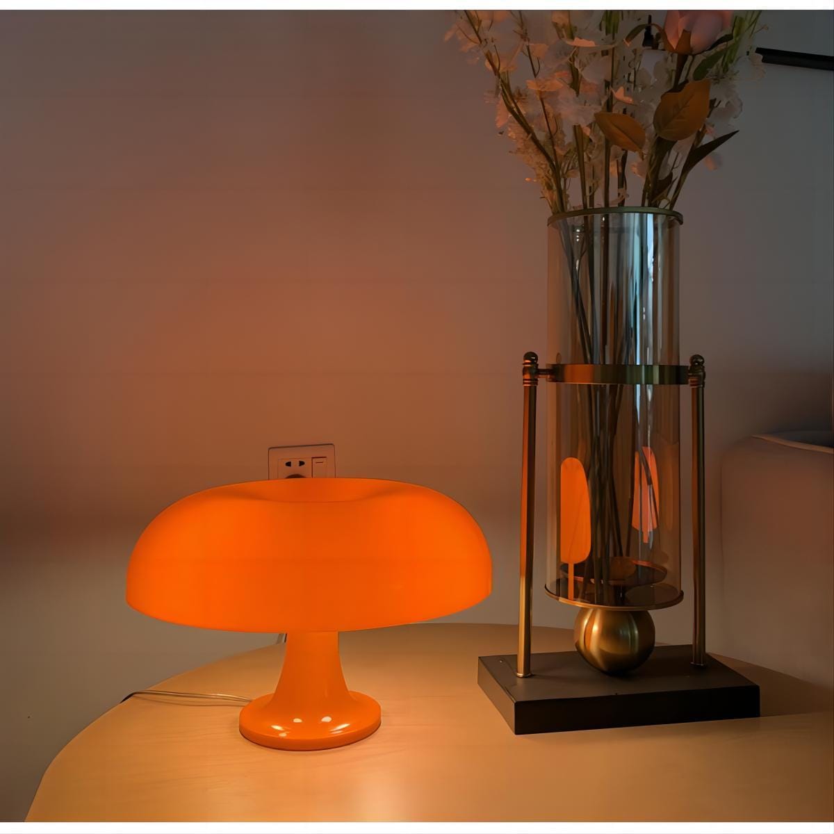 1pc PMMA Table Lamp, Modern Orange Bedside Lamp For Home | SHEIN UK