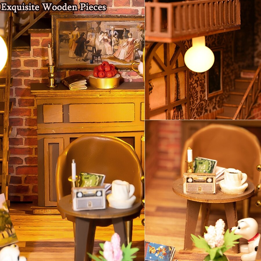 DIY Book Nook Miniature Kit, Booknook Dollhouse Bookshelf Insert with ...