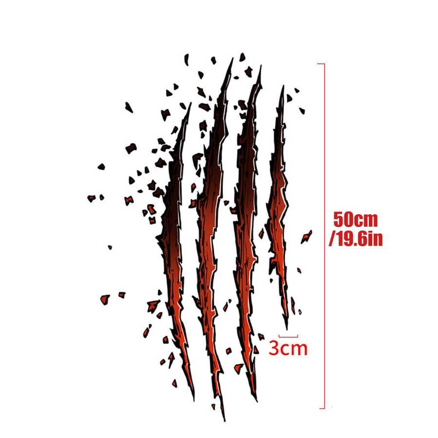 1Pc Car Decals Paw Mark,Claw Marks Car Decal, Waterproof and self ...