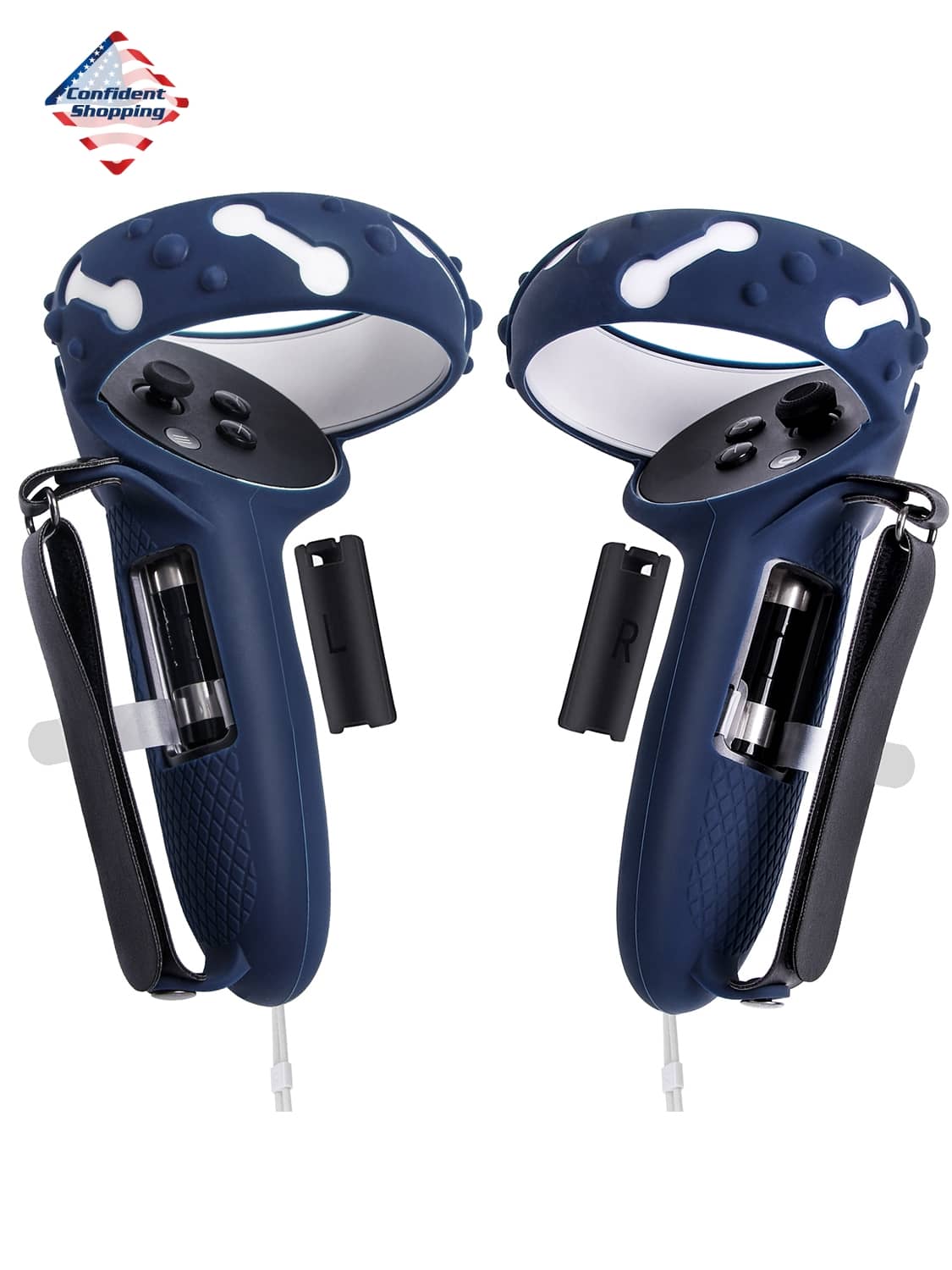 VR Controller Grips For Meta Quest 2 - Extended Silicone Cover With ...