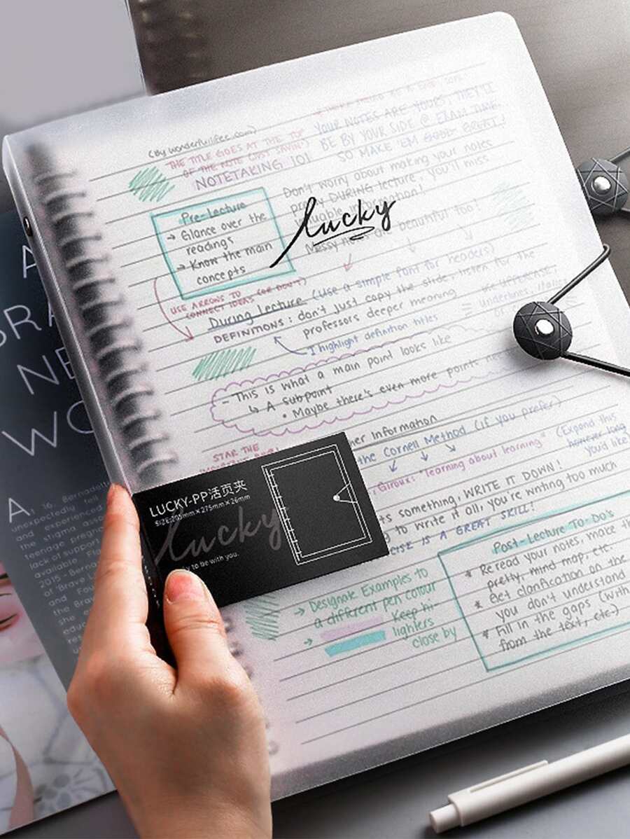 1pc A5 Matte Texture Metal Binder With Detachable Coil Rings ...