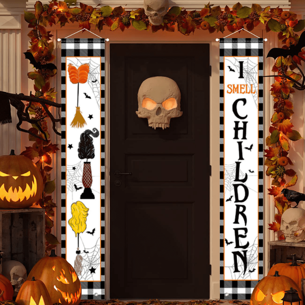 2pcs/set Porch Halloween Witch Banners for Front Door Sanderson Sisters ...