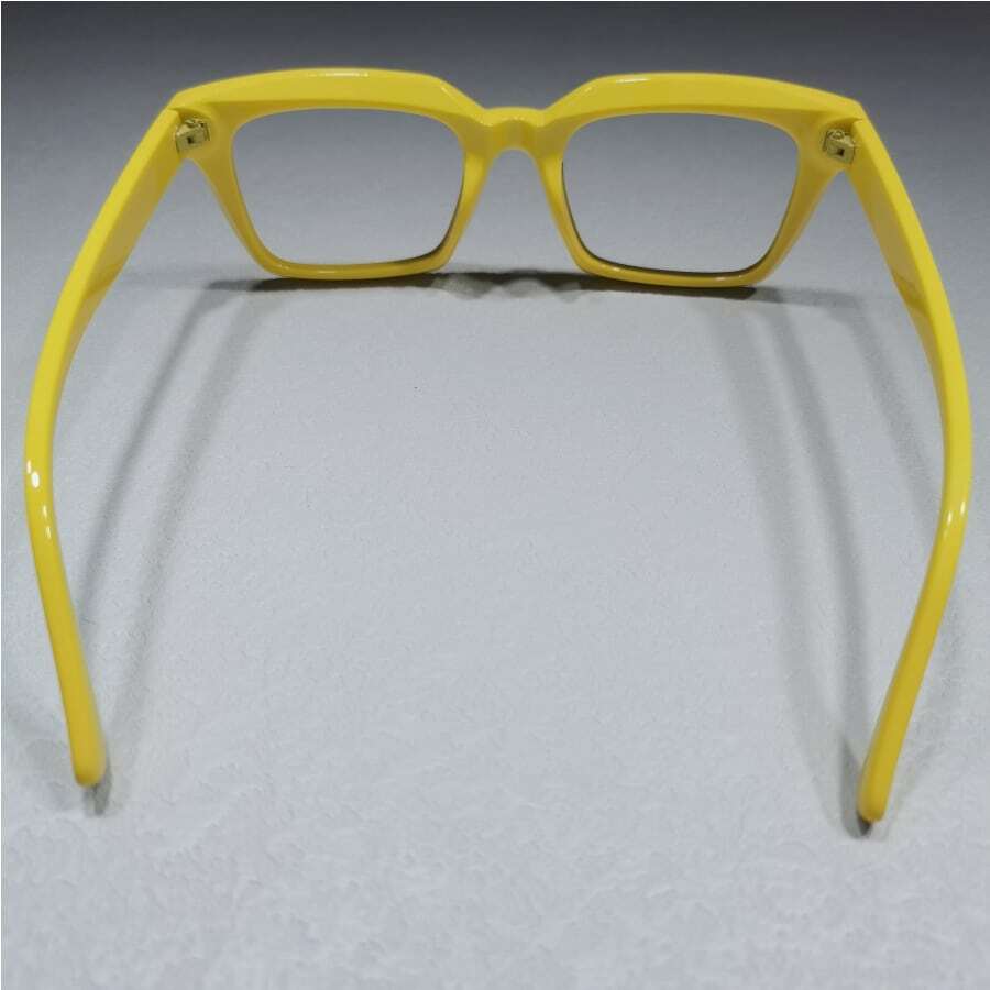Fashionable Small Frame Square Glasses With Thick Rim And Metal Studs ...