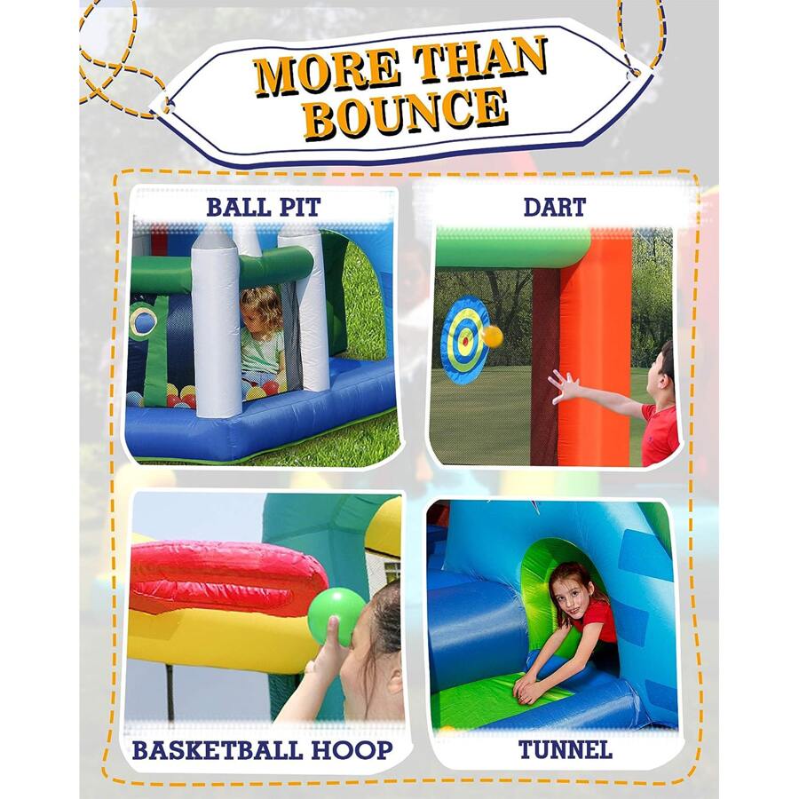 Action Air Bounce House, Bouncy House with Blower, Inflatable Jumping ...