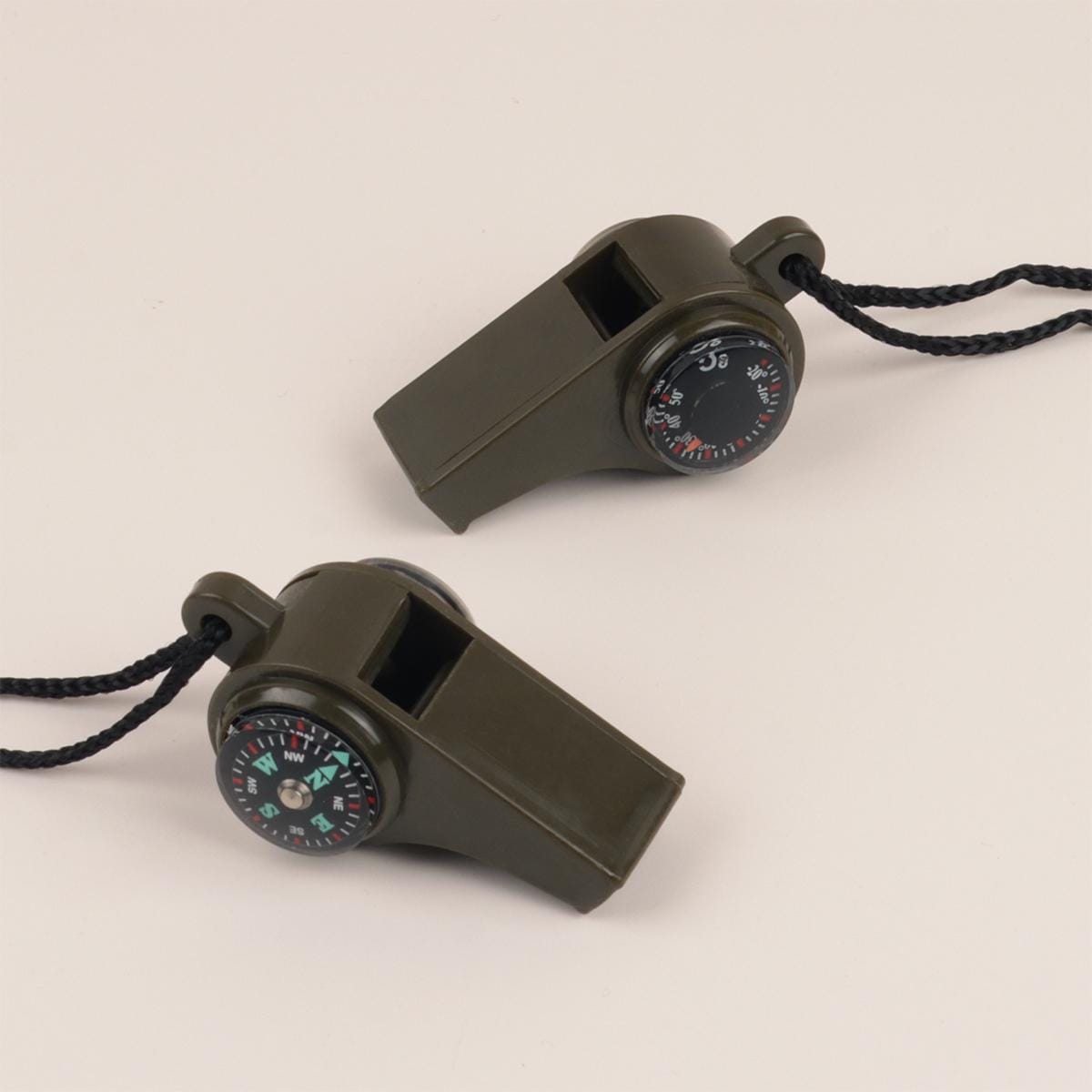 1pc Three-In-One Compass Survival Whistle With Thermometer For Outdoor ...