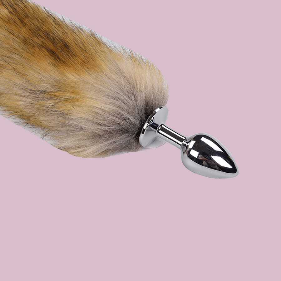 Artificial Foxtail Anal Plugs Long Tail Metal Butt Plugs for Male ...