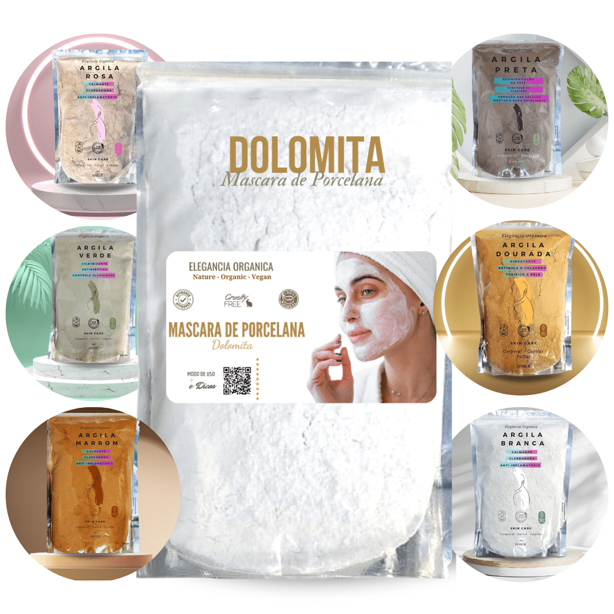 Skin Care Dolomita + Argila 100% Pura Natural | SHEIN Brasil