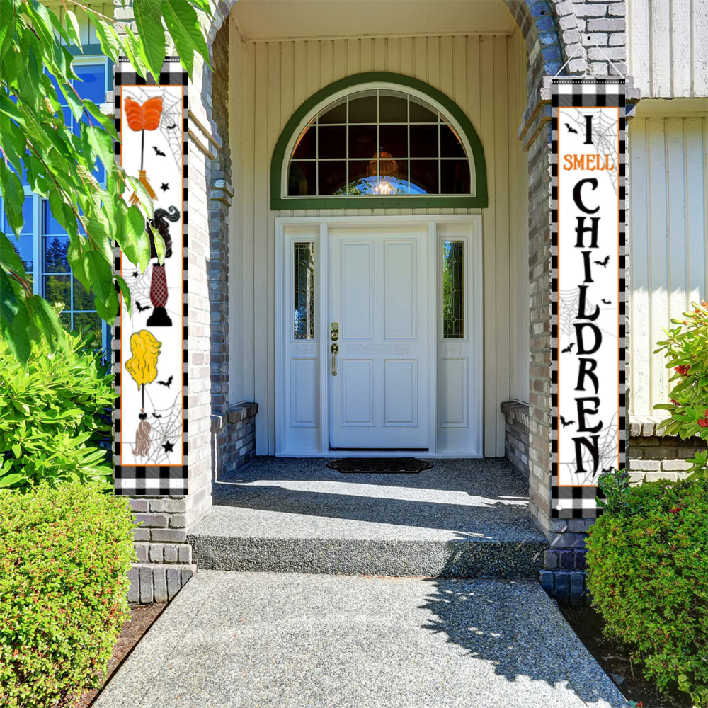 2pcs/set Porch Halloween Witch Banners for Front Door Sanderson Sisters ...