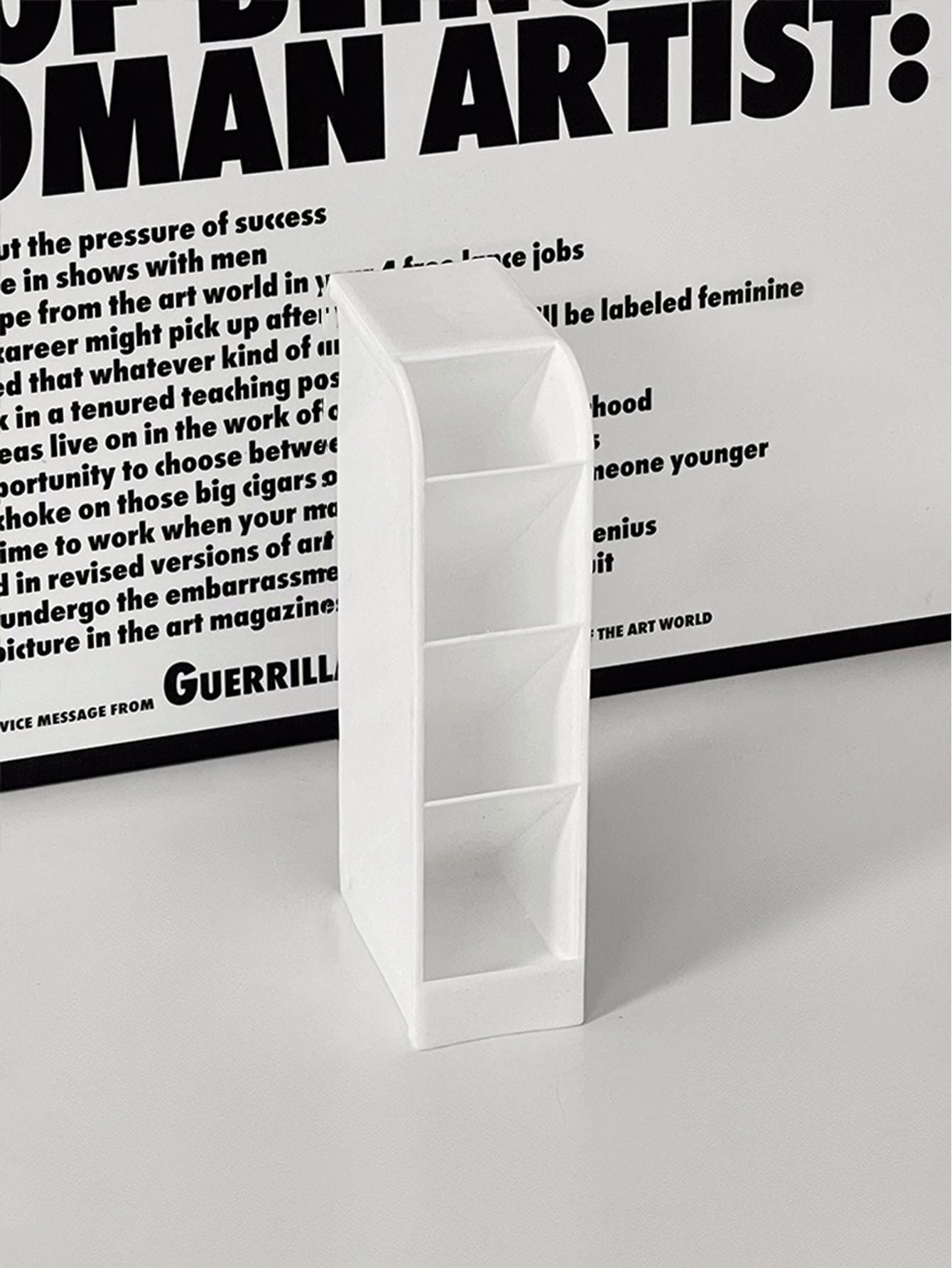 1pc Four Grid Slanted Pen Holder Multi-functional Desk Organizer With ...