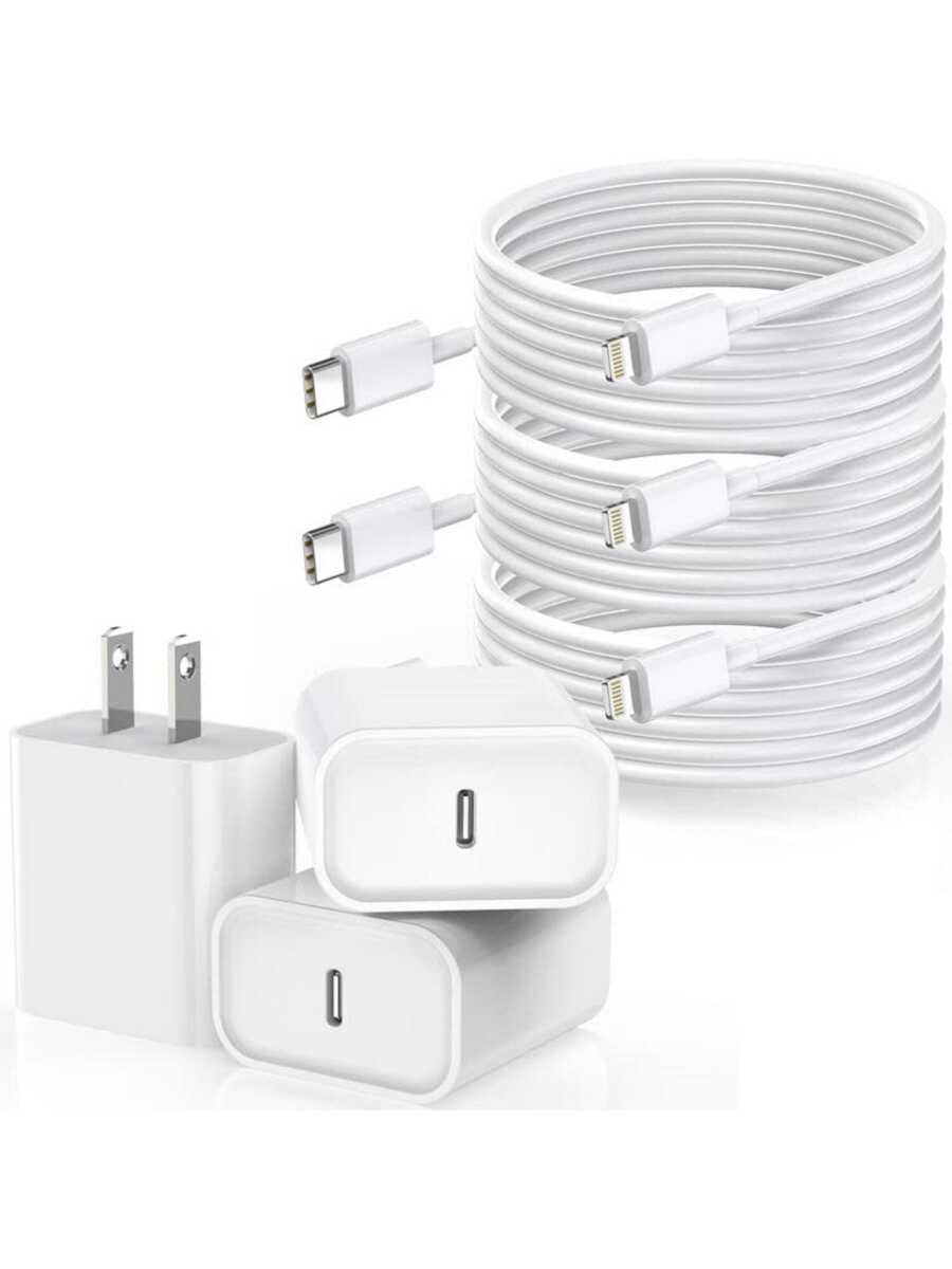 3Pack 6FT Long iPhone Super Fast Charger,Compatible with Fast Apple ...