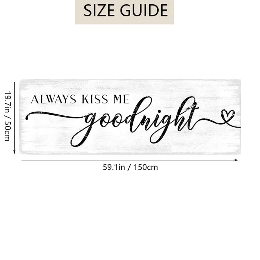 1 pc Line Art Always Goodnight Canvas Poster Large Size Love Quote Wall ...