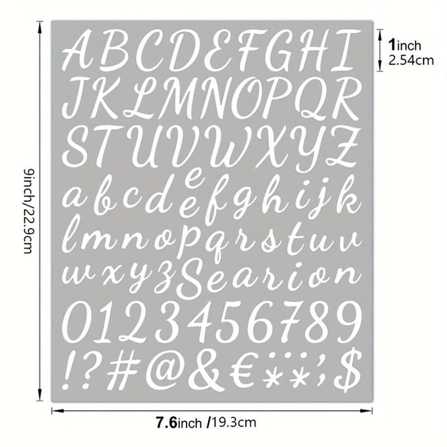 5pcs/set Diy Name Stickers With Handwritten Floral Alphabet Letters ...