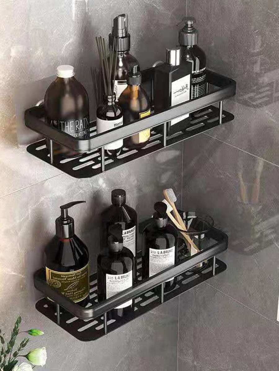 1pc Shower Caddy Shelf, Bathroom Shower Rack, Stainless Steel Suction ...