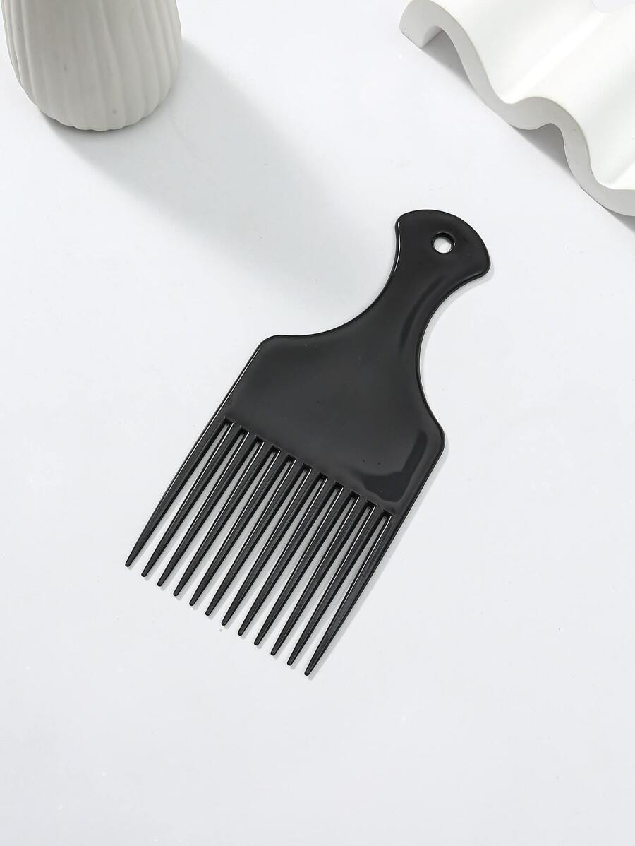 1pc Plastic Wide Hair Pick Comb, Hair Picks For Afro Hair, Plastic Afro ...