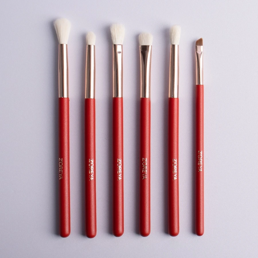 6pcs/set Halloween Themed Red Makeup Brush Kit - Powder Brush ...