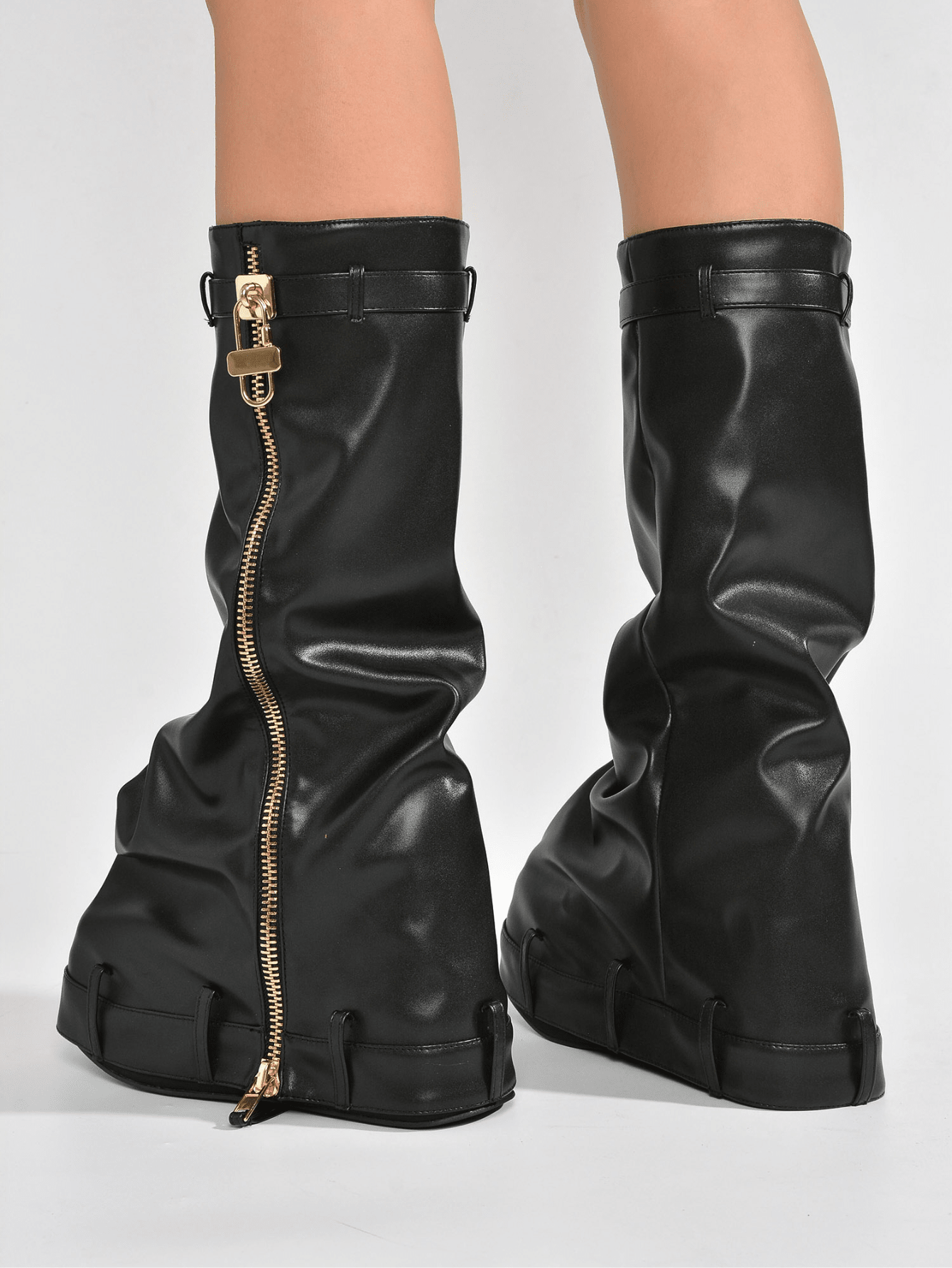 Loxodo Fold Over Platform Boots | SHEIN USA