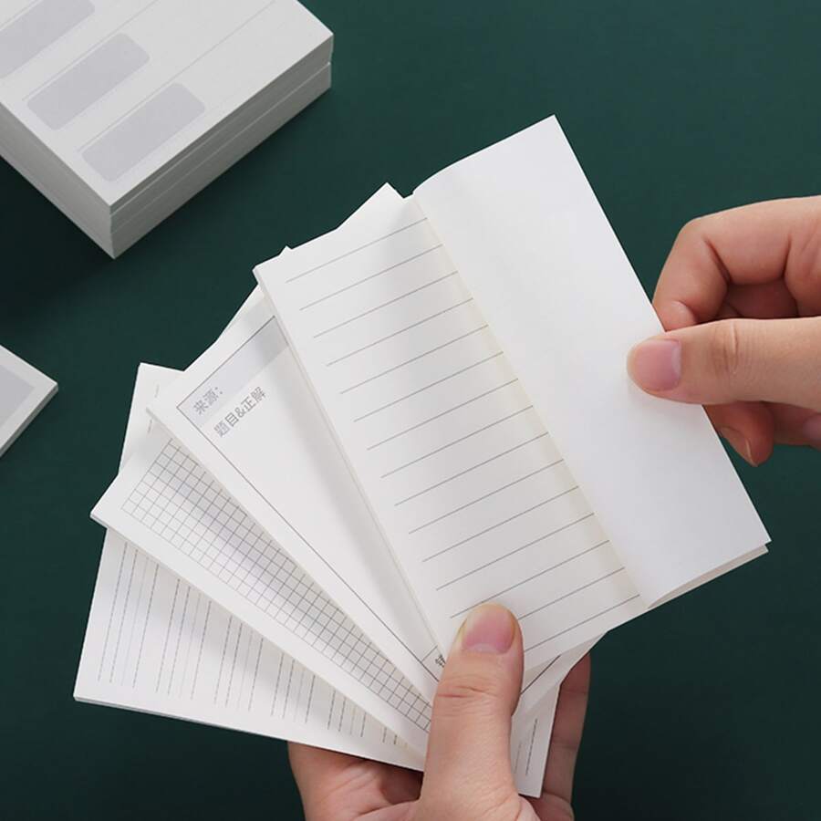 50pcs Horizontal Line Note Pages Simple Tear-off Memo Sticker ...